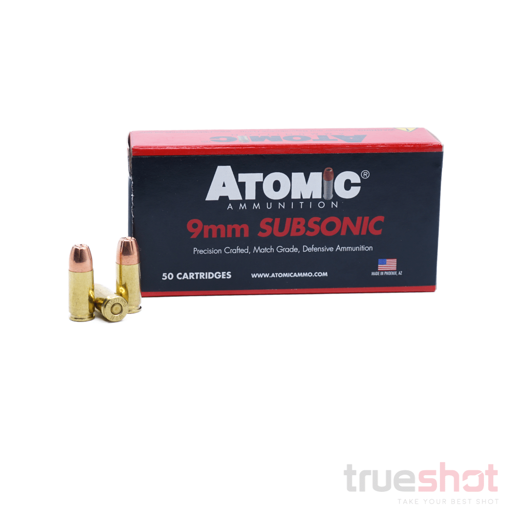 Atomic Ammo - 9mm - 147 Grain - Subsonic - Bonded Match - HP – True ...