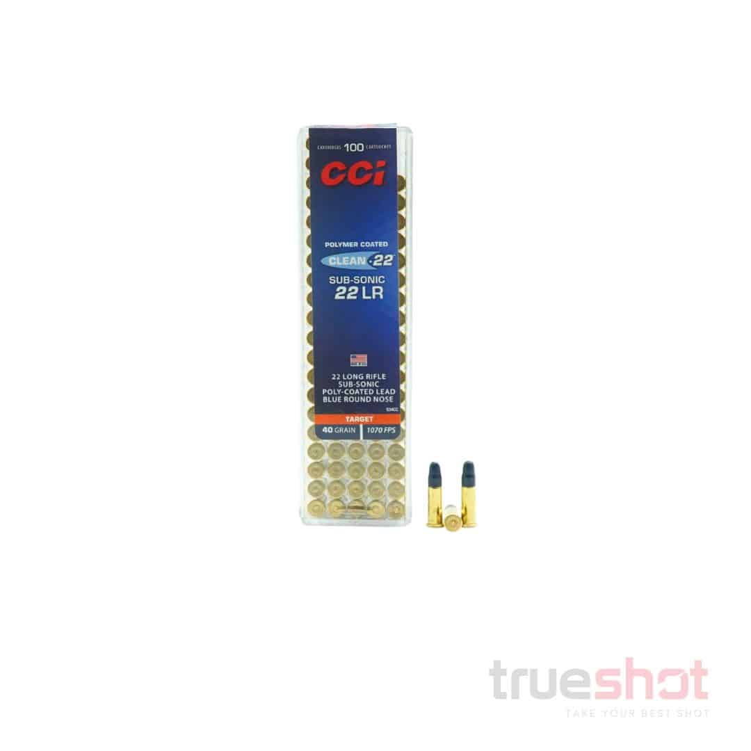 CCI - Clean - 22 Long Rifle - 40 Grain - Subsonic - LRN – True Shot Ammo