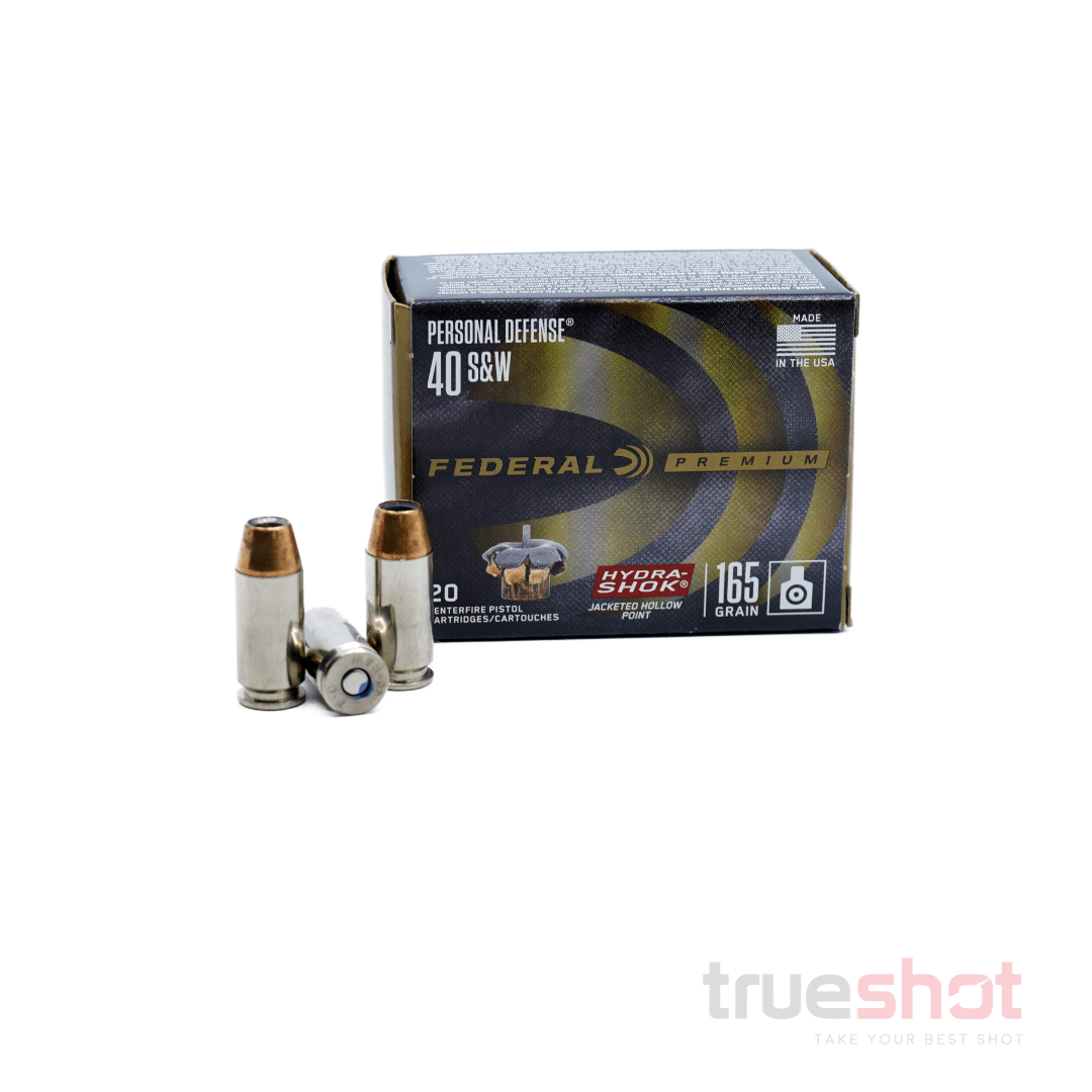 Federal - Premium - 40 S&W - 165 Grain - Hydra-Shok - JHP – True Shot Ammo