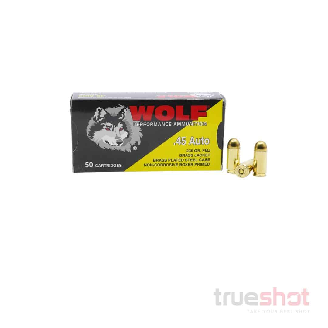Wolf - 45 ACP - 230 Grain - FMJ – True Shot Ammo