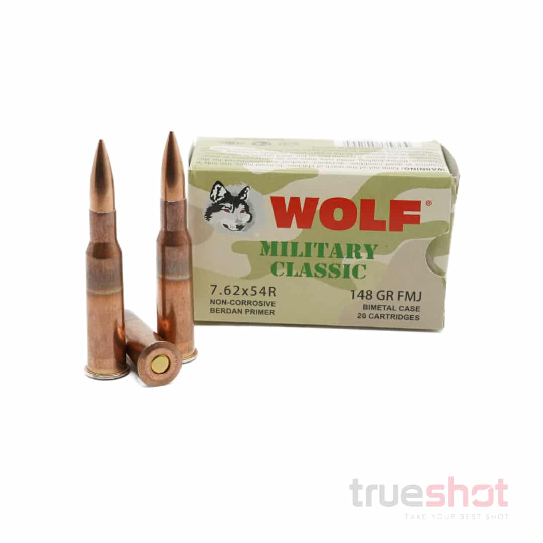 Wolf - Military Classic - 7.62x54R - 148 Grain - FMJ – True Shot Ammo